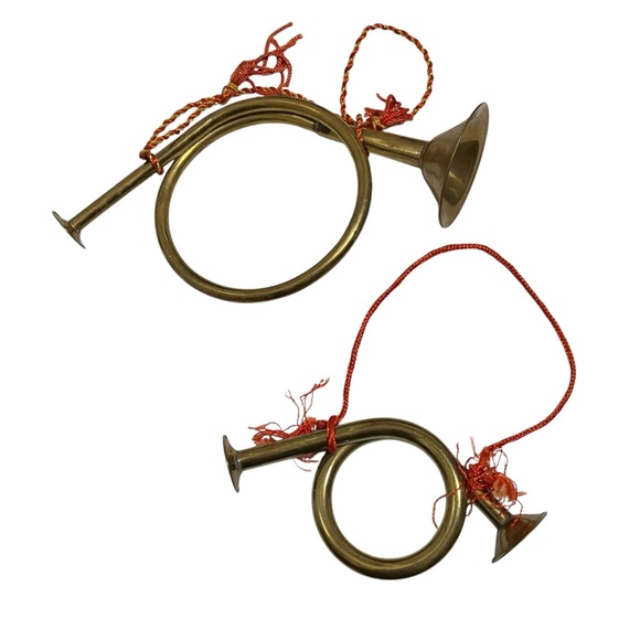 Vintage | Holiday | Vintage Brass Circular Trumpet Horn Christmas ...